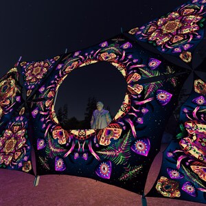 Dj-stage Decor - Psychedelic Uv-reactive Party Decoration - Design Set ...