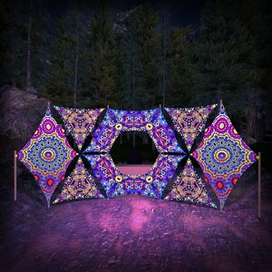 Dj-stage Decor - Psychedelic Uv-reactive Party Decoration - Design Set ...