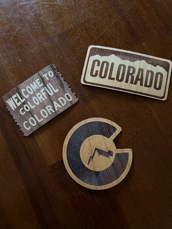 Colorado Wooden Sticker Set 3 Pack Set - Etsy