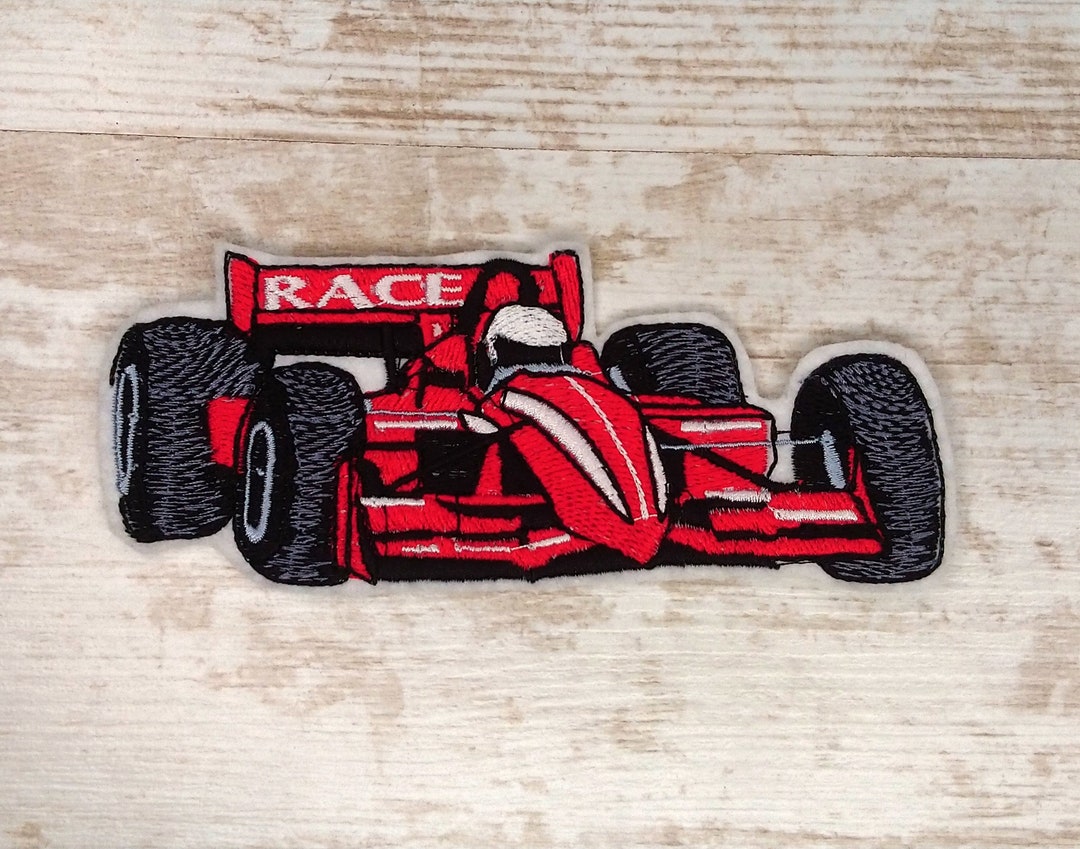 Racing Car Racing Car Embroidered Appliqué Applique for Sewing and ...