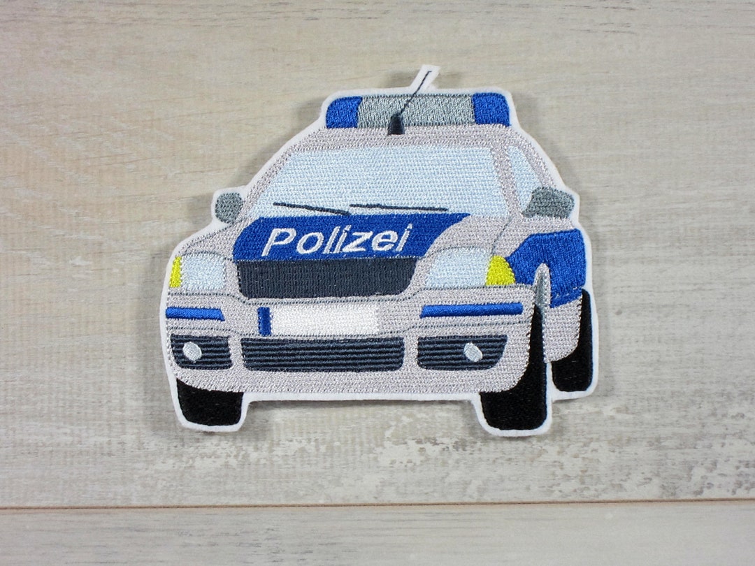 Police Car Large | Police Car | Embroidery Applique | Application for Sewing and Ironing - Etsy