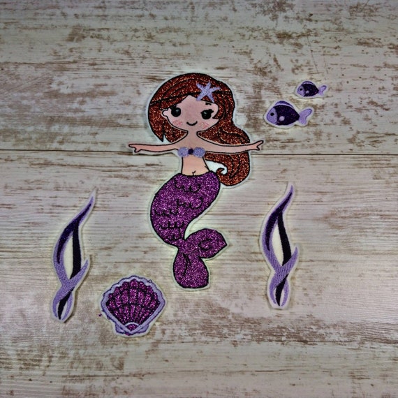 Appliques & Patches Sewing & Fiber Sewing & Needlecraft Mermaid Pink ...