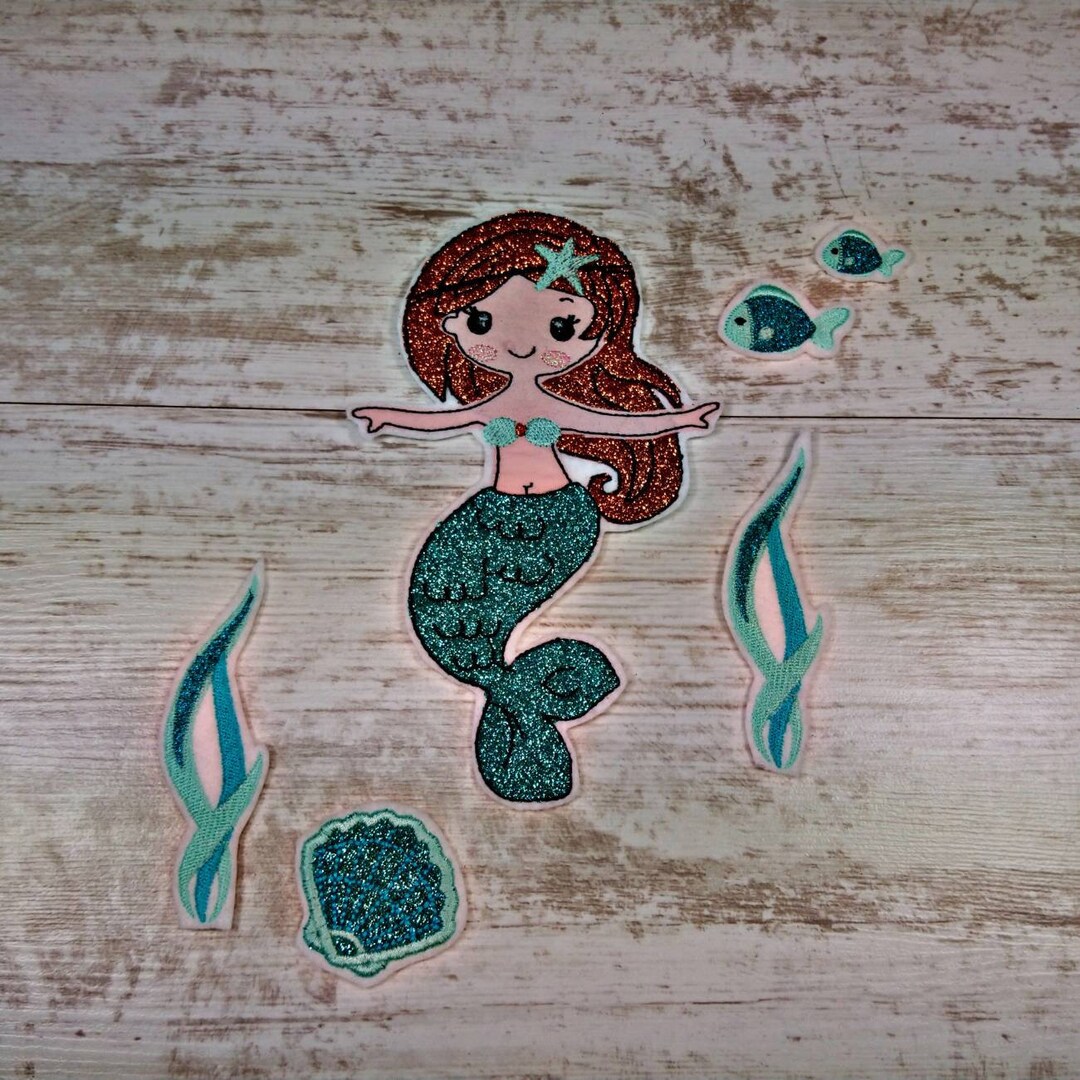 Mermaid Ocean 8 Set | Mermaid Ocean 8 Set | Patch Appliqué for Sewing ...