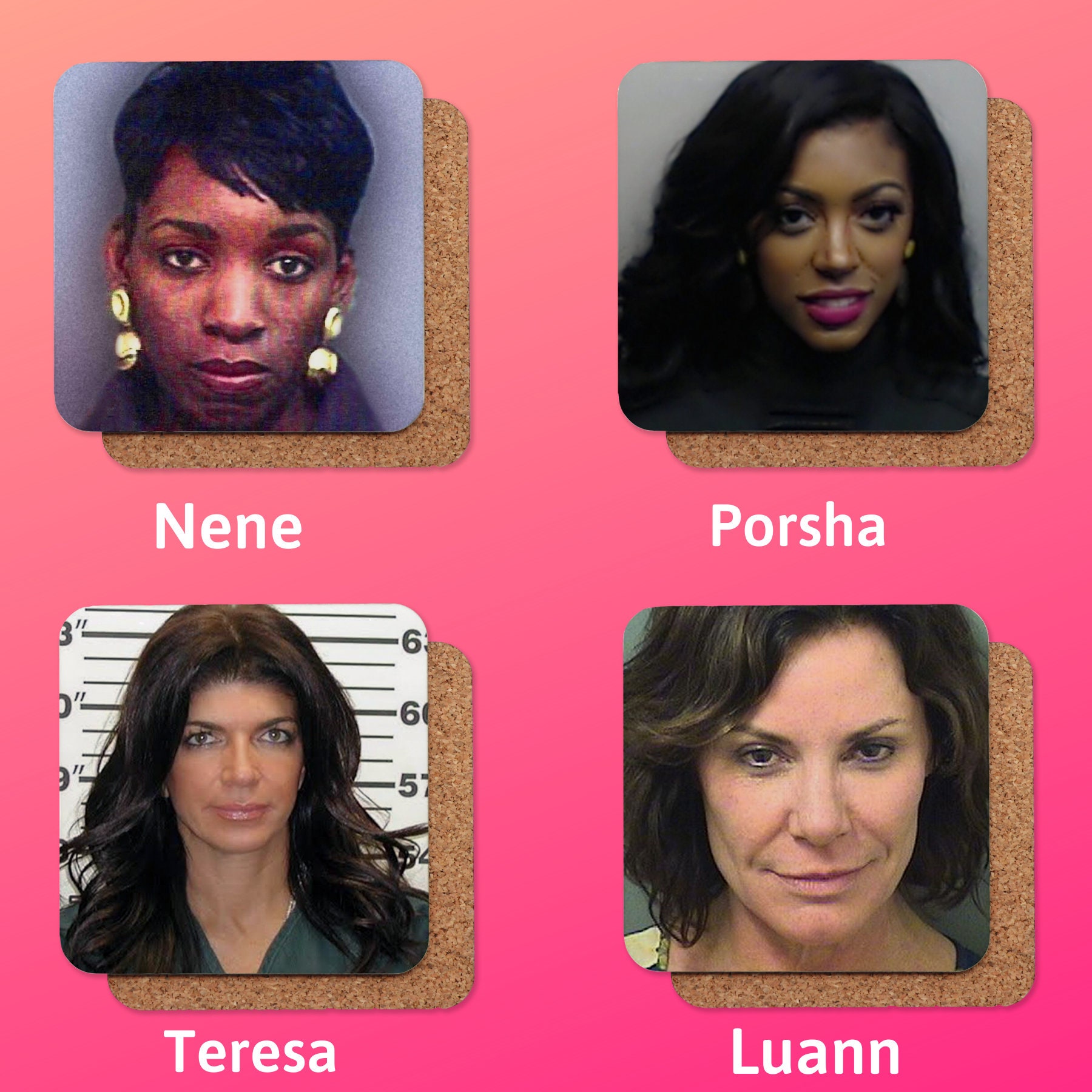 Bravolebrity Mugshot Coasters - Single Coaster - Real Housewives ...