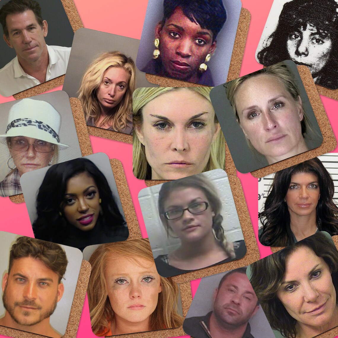Bravolebrity Mugshot Coasters - Customize Your Own Set of 4 - Real ...
