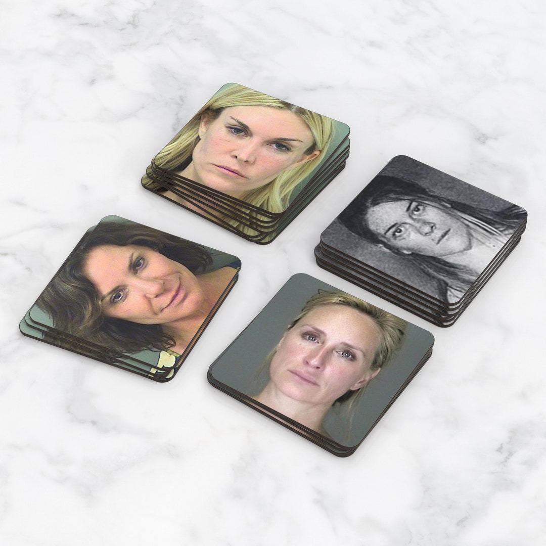 RHONY Housewives Mugshot Coaster Set (of 4) Sonja, Luann, Leah, Tinsley ...