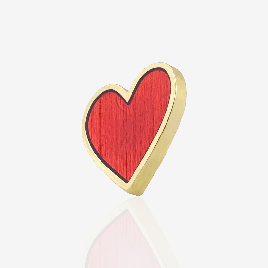 Enamel Pins red Heart - Etsy