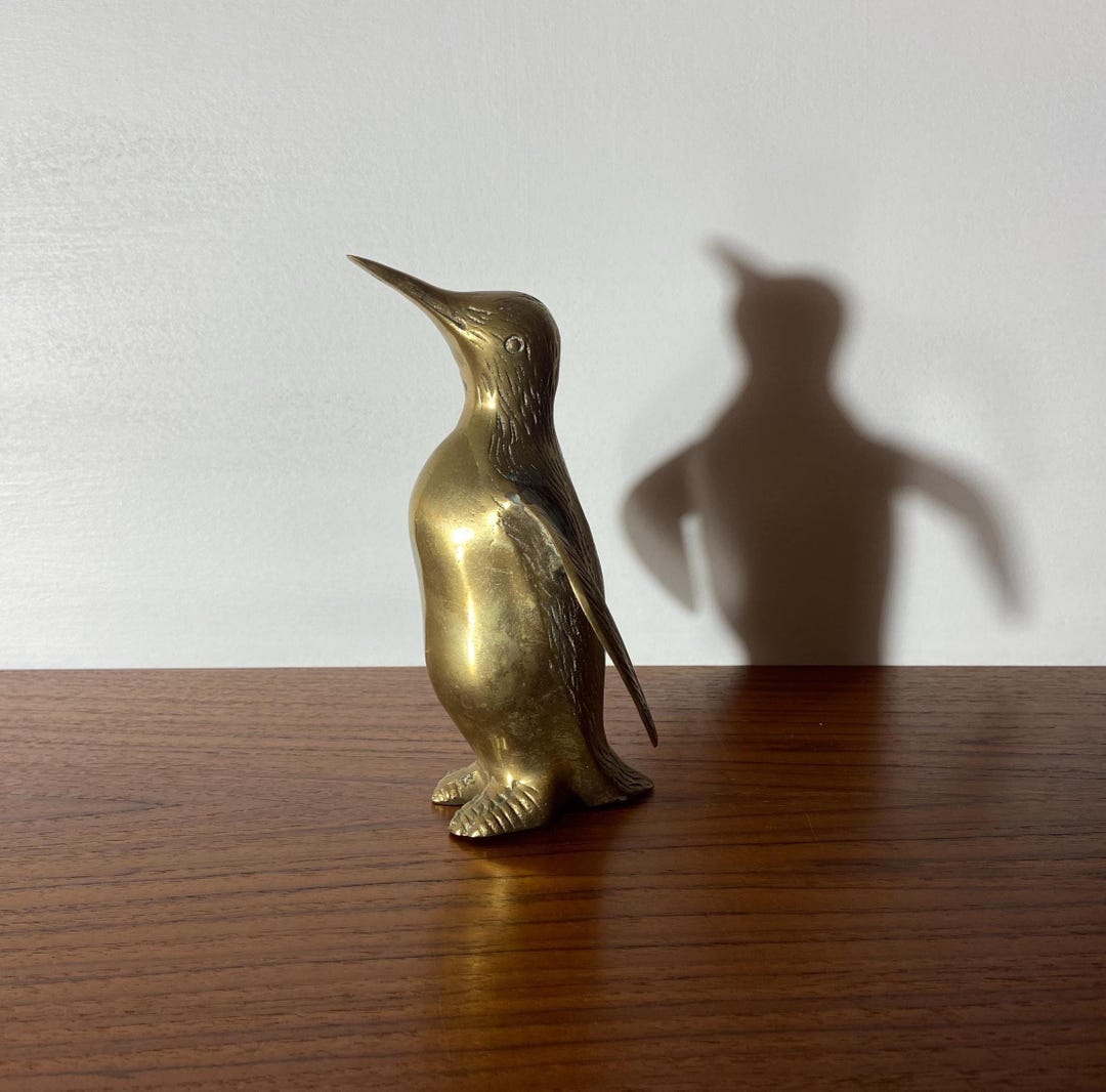 Vintage Brass Penguin - Etsy