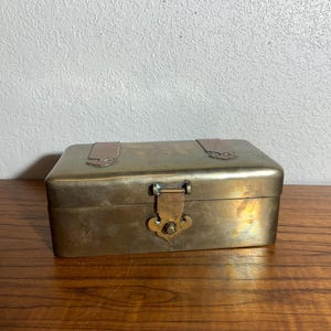 Vintage Chinese Brass and Copper Lidded Box - Etsy