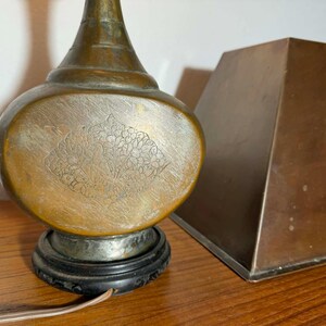 Vintage Copper Lamp With Copper Lampshade - Etsy