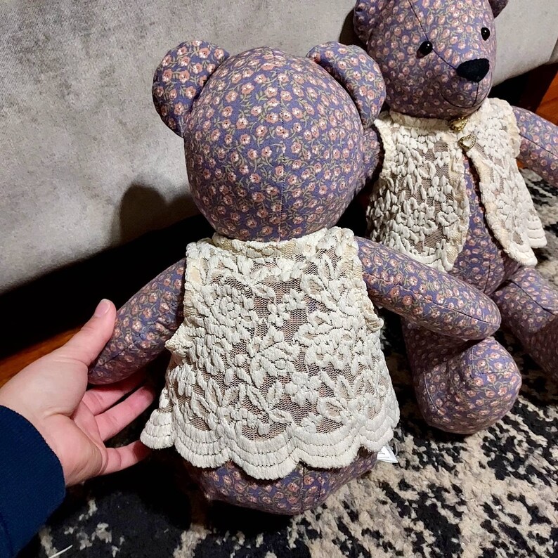 Memory Bear With Vest ,custom Made ~ Keepsake Bears~with Memory Heart ...