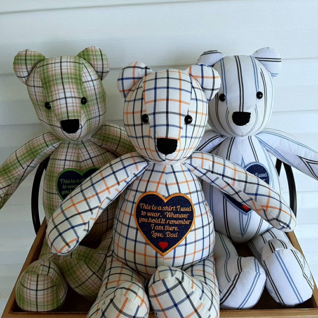 Memory Bears Custom Made Keepsake Bears With Memory Heart Saying - Etsy