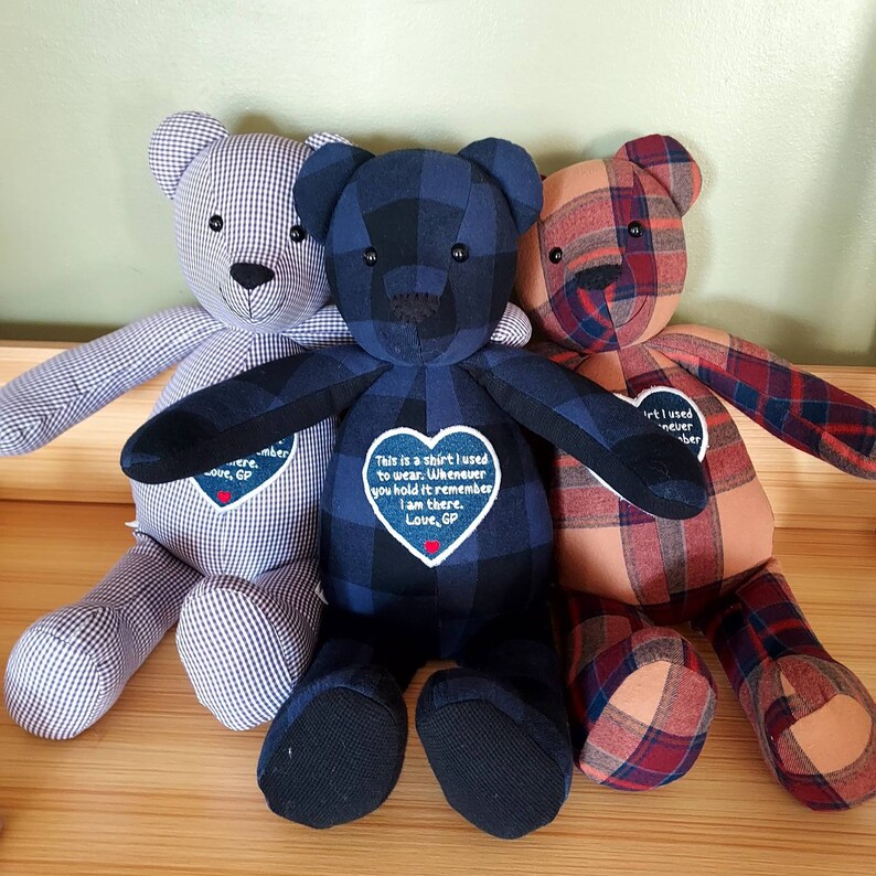 Memory Bears,custom Made ~ Keepsake Bears~with Memory Heart Saying ...