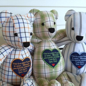 Memory Bears,custom Made ~ Keepsake Bears~with Memory Heart Saying, Memorial Animals, Bears Out ...