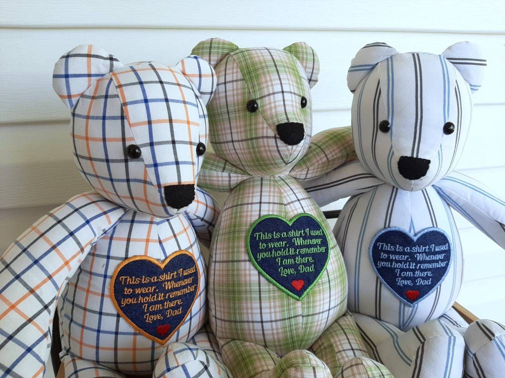 Memory Bears Custom Made Keepsake Bears with Memory Heart | Etsy