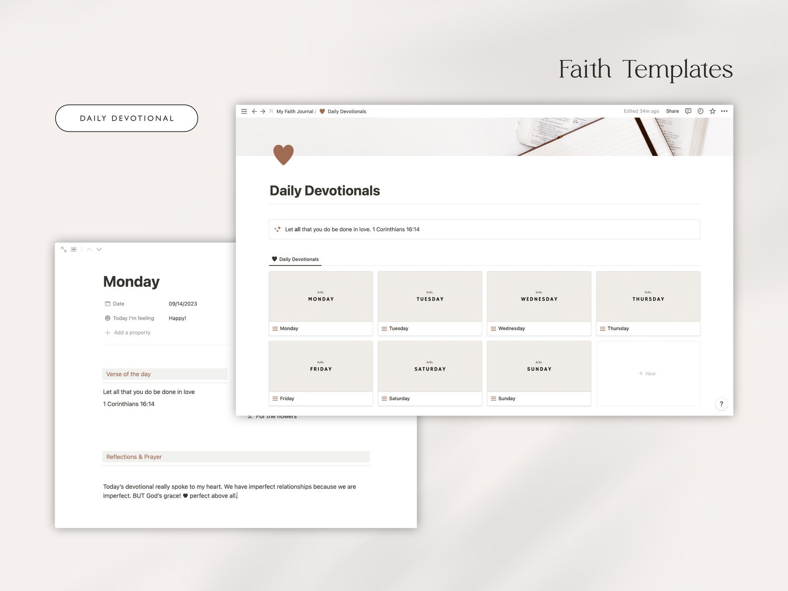 Notion Faith Planner, Instant Download, Faith Templates, Editable ...