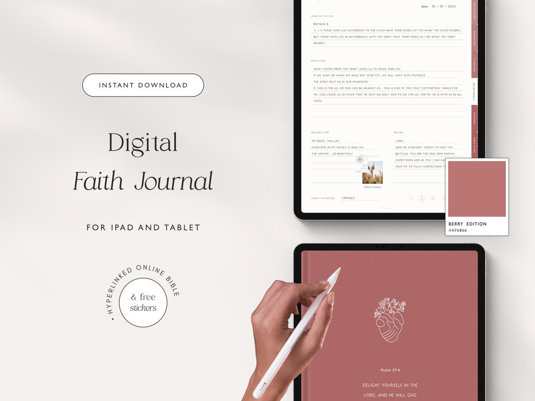 Digital Faith Journal, Devotional Journal, Bible Journal, Faith ...