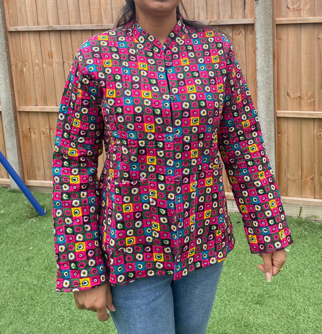 Traditional Reversible Quilted Jacket With Front Pocket Style ...