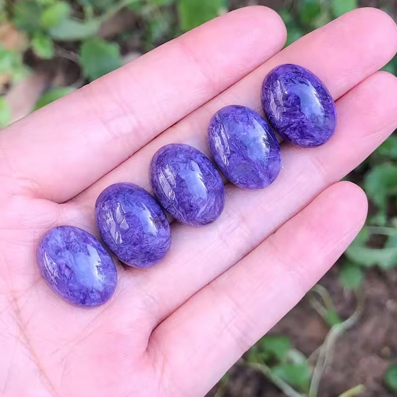 Oval Charoite Cabochon - Etsy