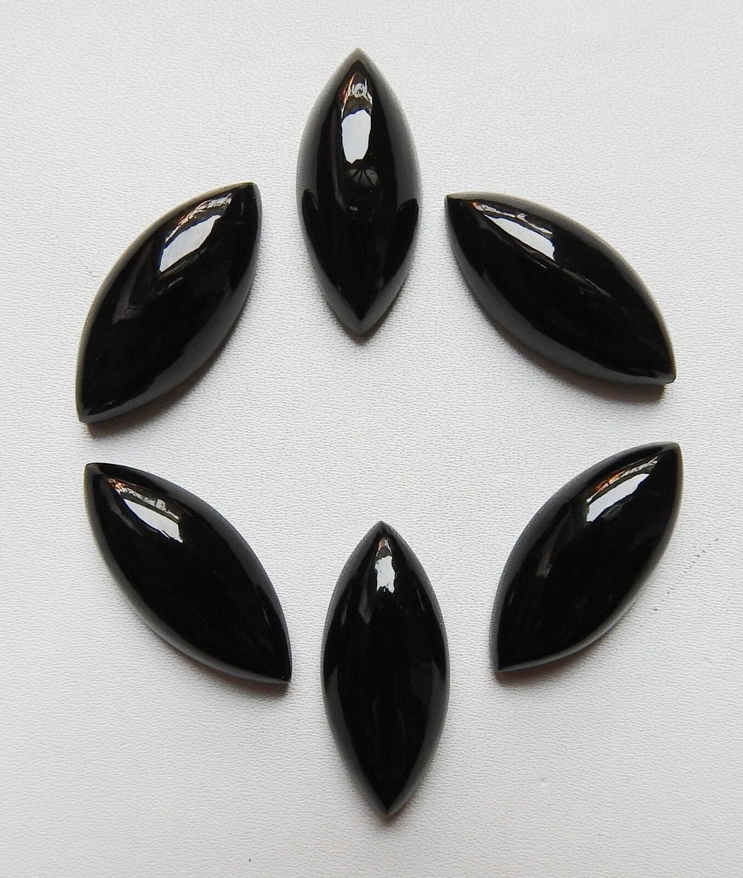 50 Pcs AAA Black Onyx 5x10mm Marquise Cabochon Gemstones AAA Quality ...