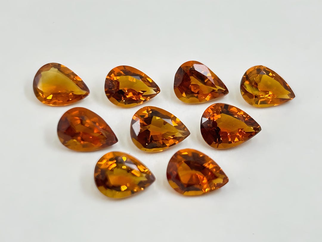 Buy AAA Top Quality Citrine 5x8mm-10x14mm Pears Faceted Gemstone Online ...