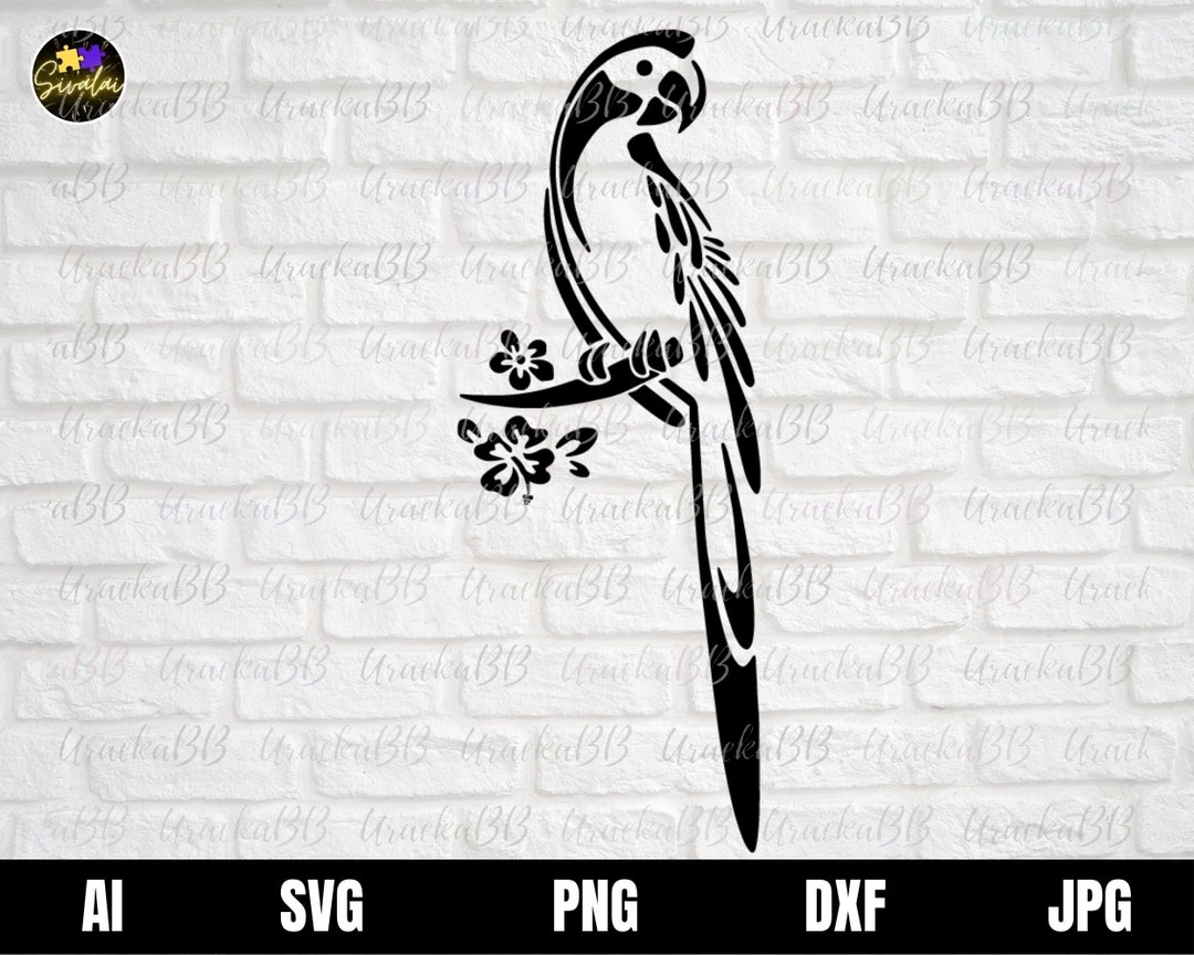 Bird Svg, Bird Silhouette, Parrot Svg, Parrot Vector, Cricut Parrot ...
