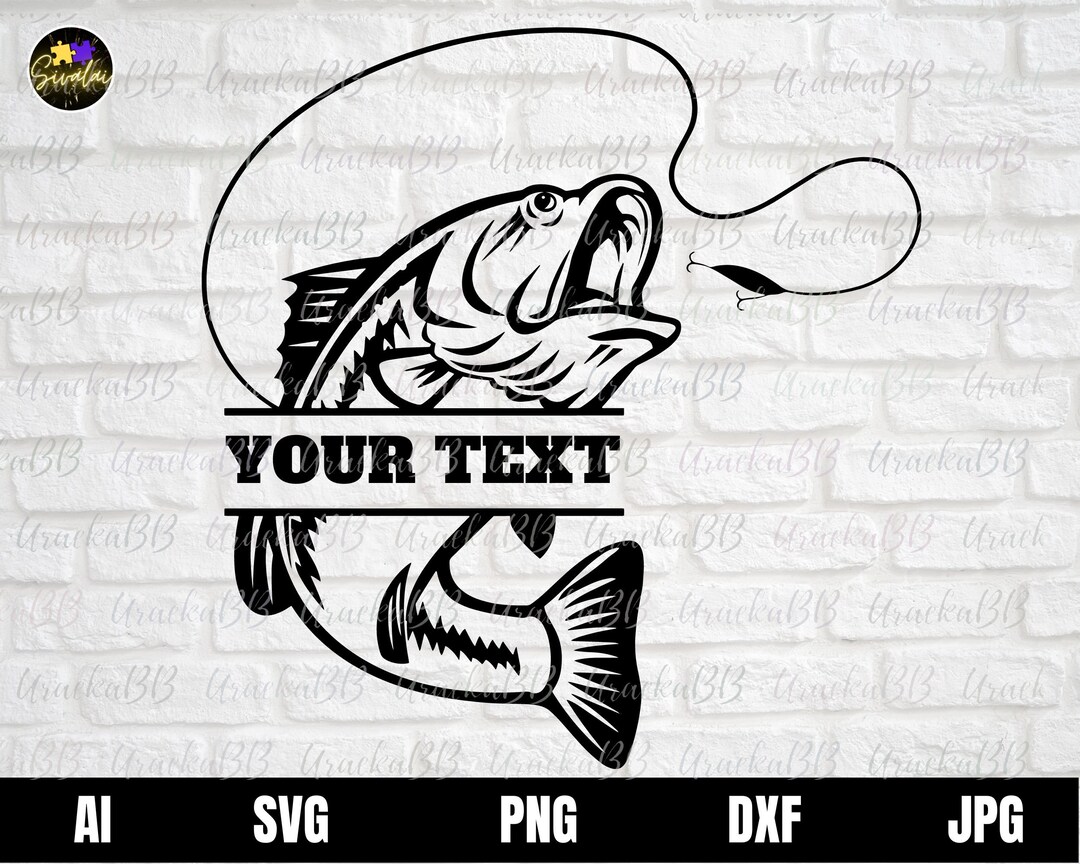 Bass Fishing Monogram Svg, Bass Name Fish Svg, Bass Fishing Svg, Bass ...