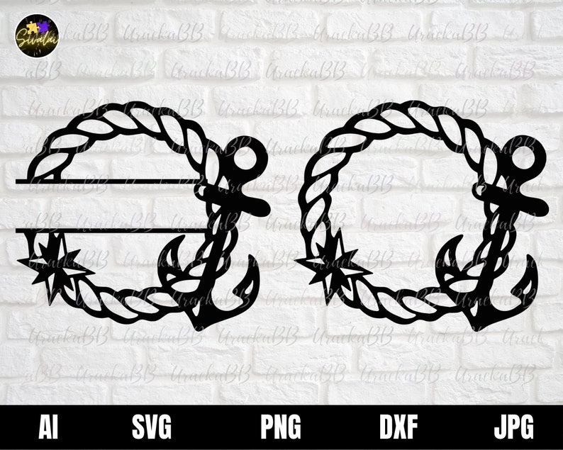 Nautical Anchor Svg Anchor Svg Anchor Rope Svg Split Anchor - Etsy
