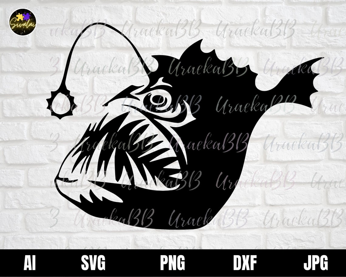Anglerfish SVG Angler Fish SVG Anglerfish Clipart Svg Files - Etsy