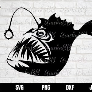 Anglerfish SVG, Angler Fish SVG, Anglerfish Clipart Svg Files for ...