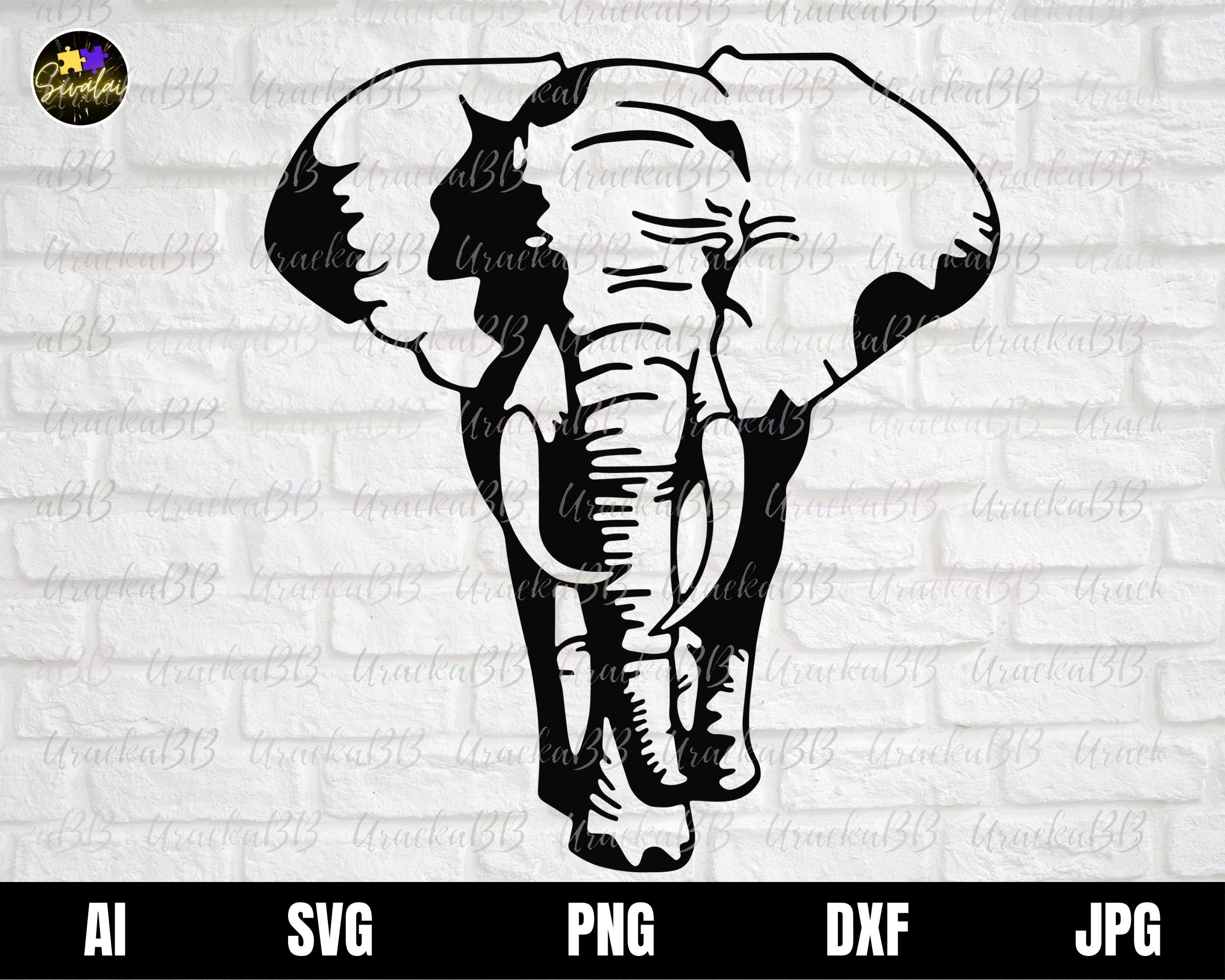 Elephant Face Elephant Head Svg Elephant Face Svg African - Etsy