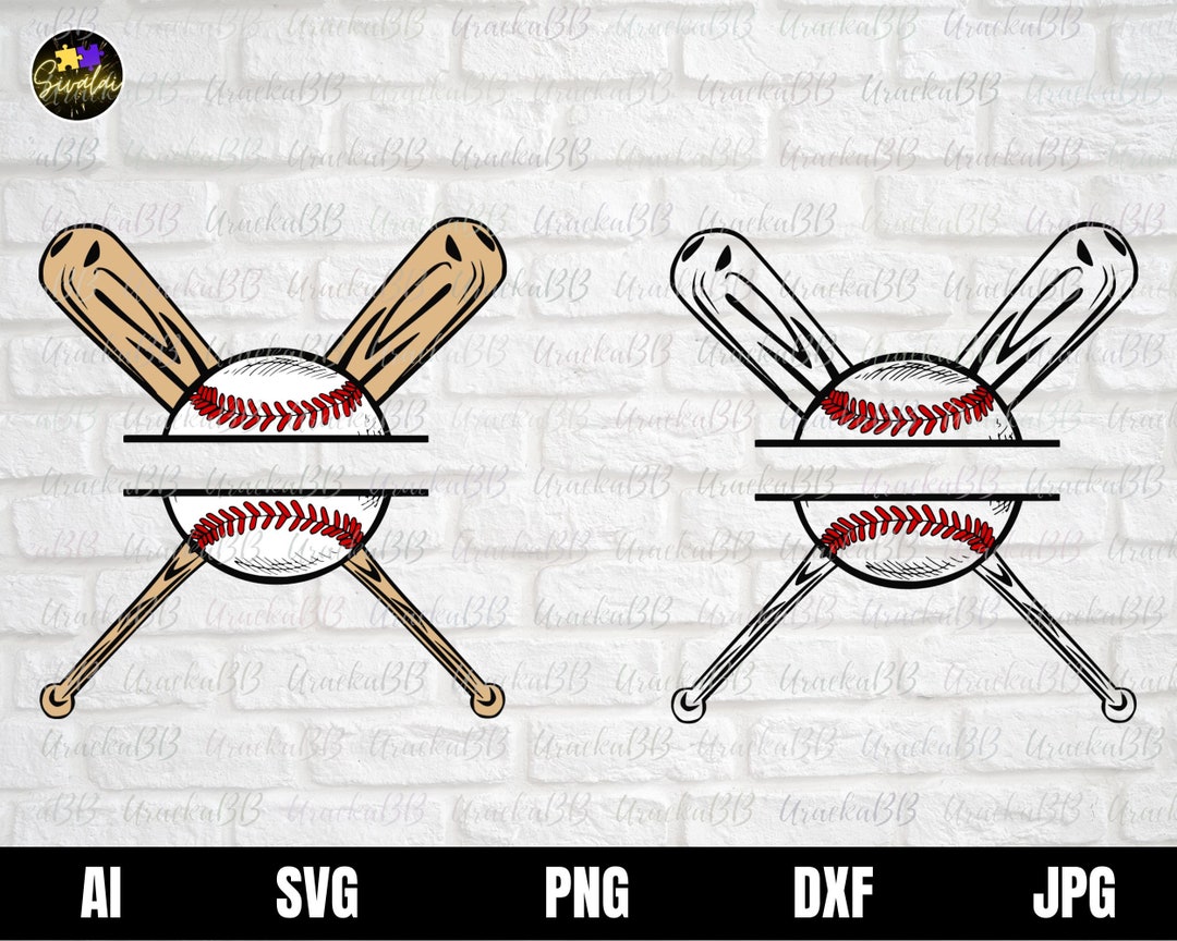 Baseball Split Monogram Png, Baseball Split Name Png, Baseball Split ...