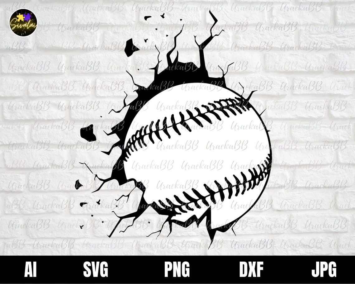 Baseball Svg Baseball Svg Smashing Wall Baseball Svg - Etsy