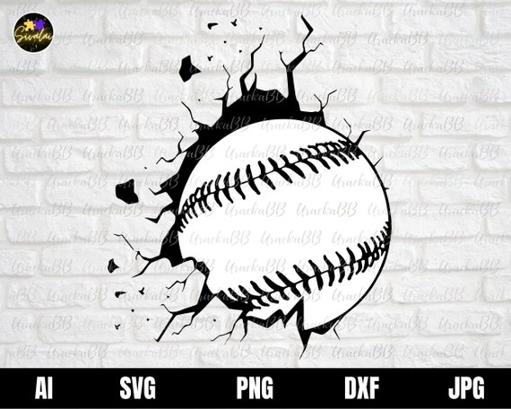 Baseball Svg Baseball Svg Smashing Wall Baseball Svg - Etsy