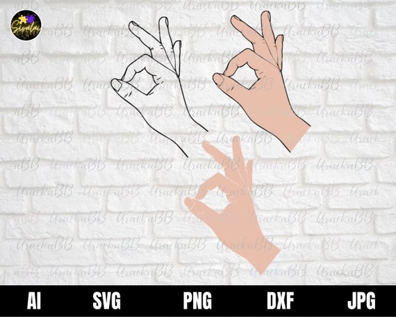 Hand Sign Svg Ok Hand Sign Svg Ok Sign Svg Ok Love Sign | Etsy