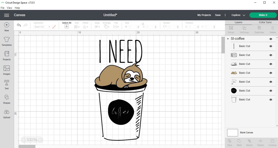 I Need Coffee Svg Coffee Cup Svg Sloth Svg Coffee Lover | Etsy
