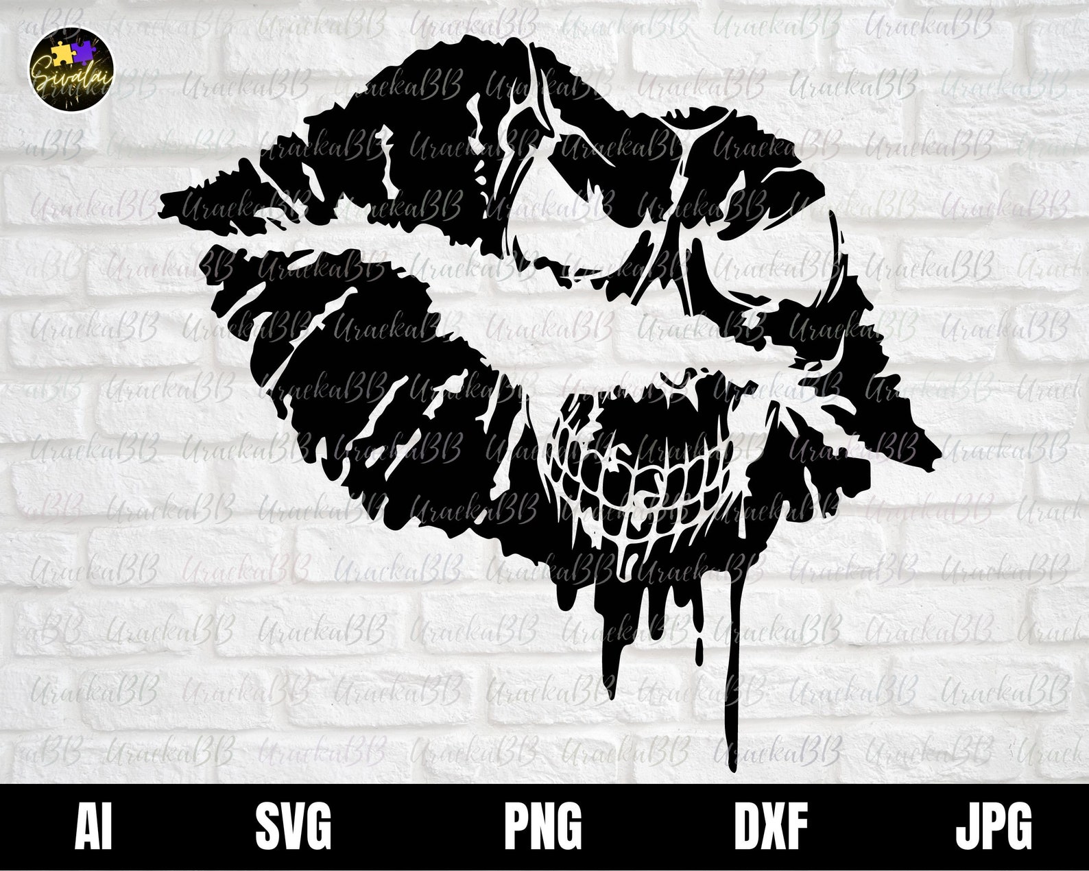 Lip Skull Print Kiss Svg Lips Skull SVG Kiss Svg Mouth SVG - Etsy