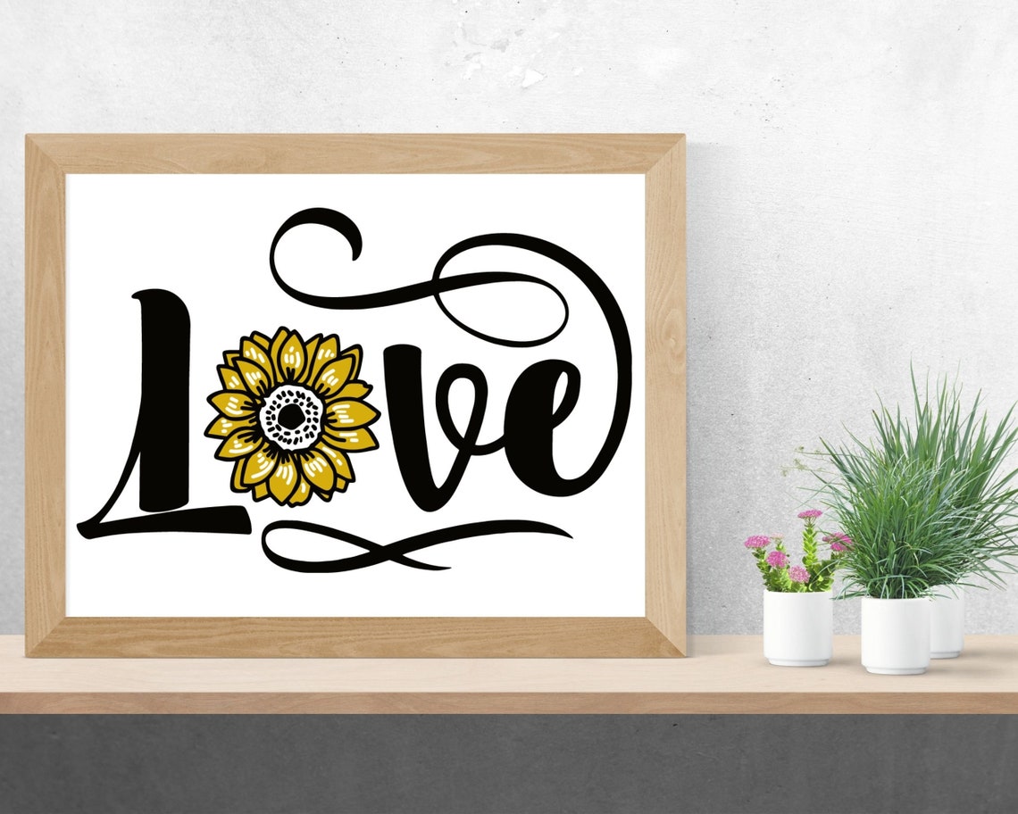 Sunflower Love Svg Sunflower Svg Sunflower Svg Flowers Svg | Etsy