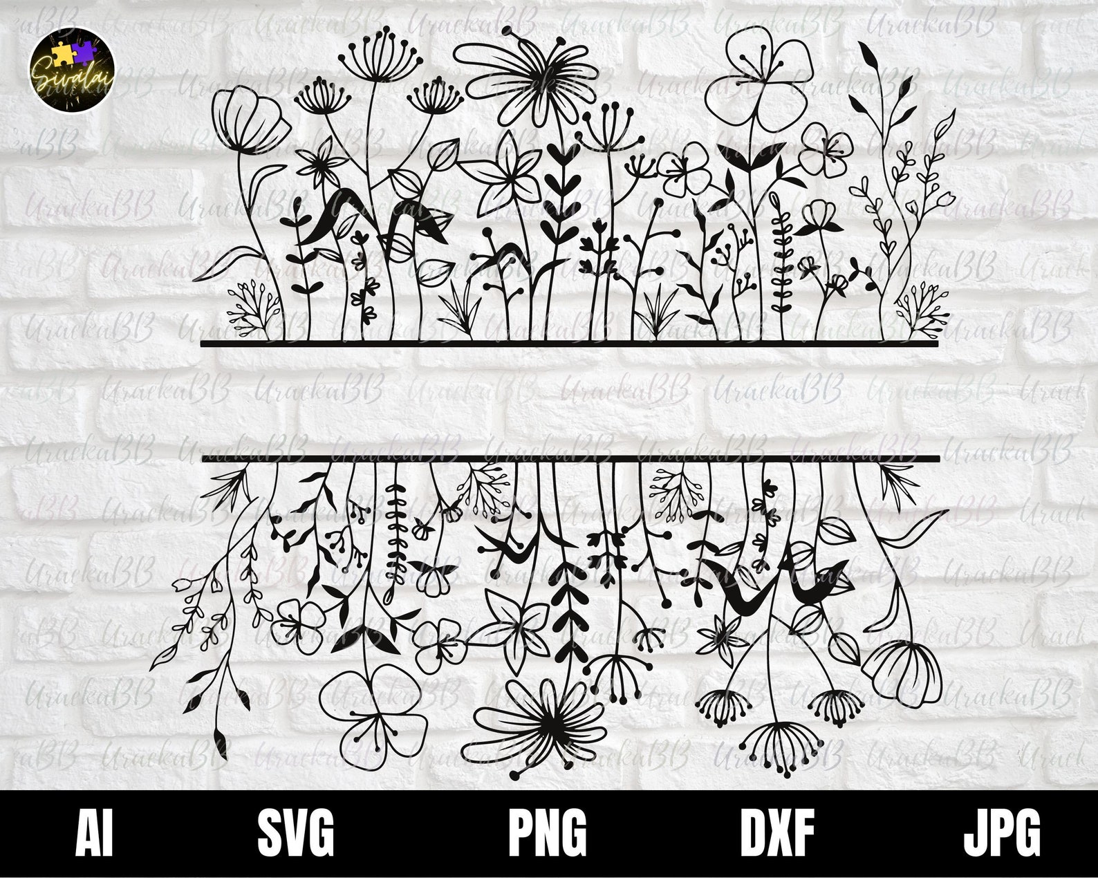 Flower Svg, Floral Svg, Floral Svg, Floral Frame Svg, Flower Border Svg ...