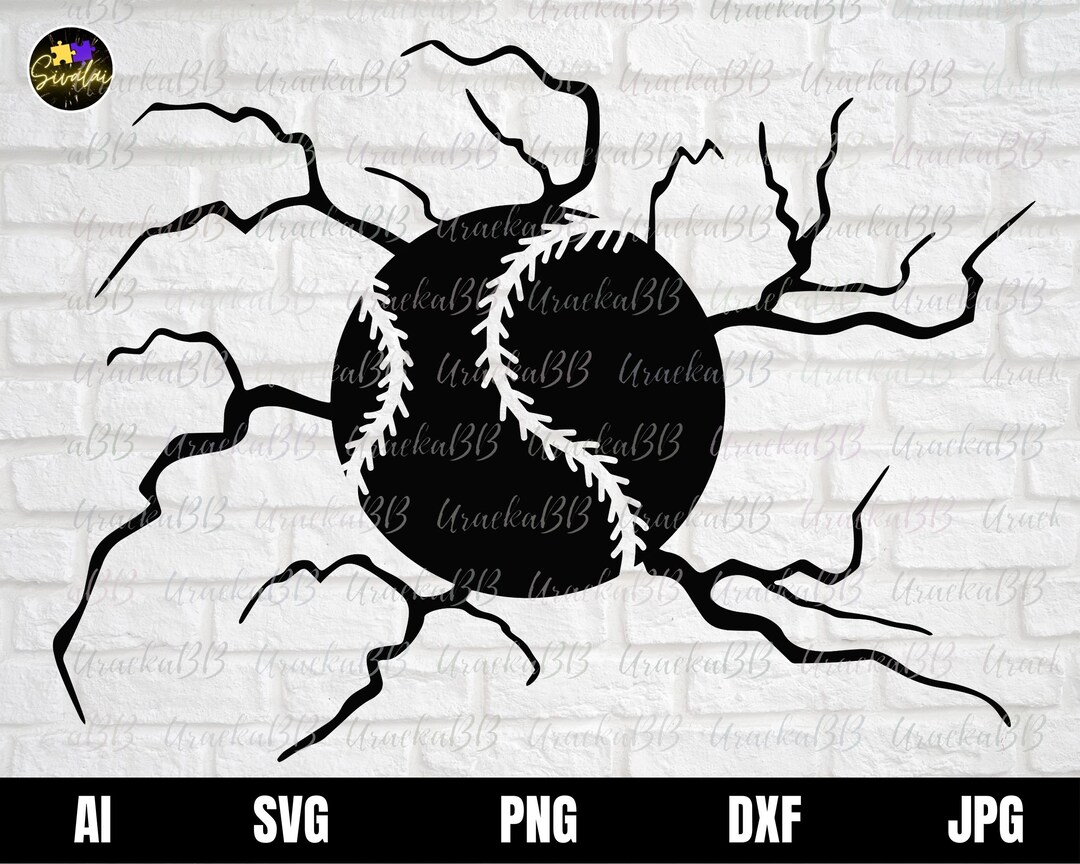Smashing Baseball Svg, Baseball Svg, Smashing Wall Baseball Svg ...
