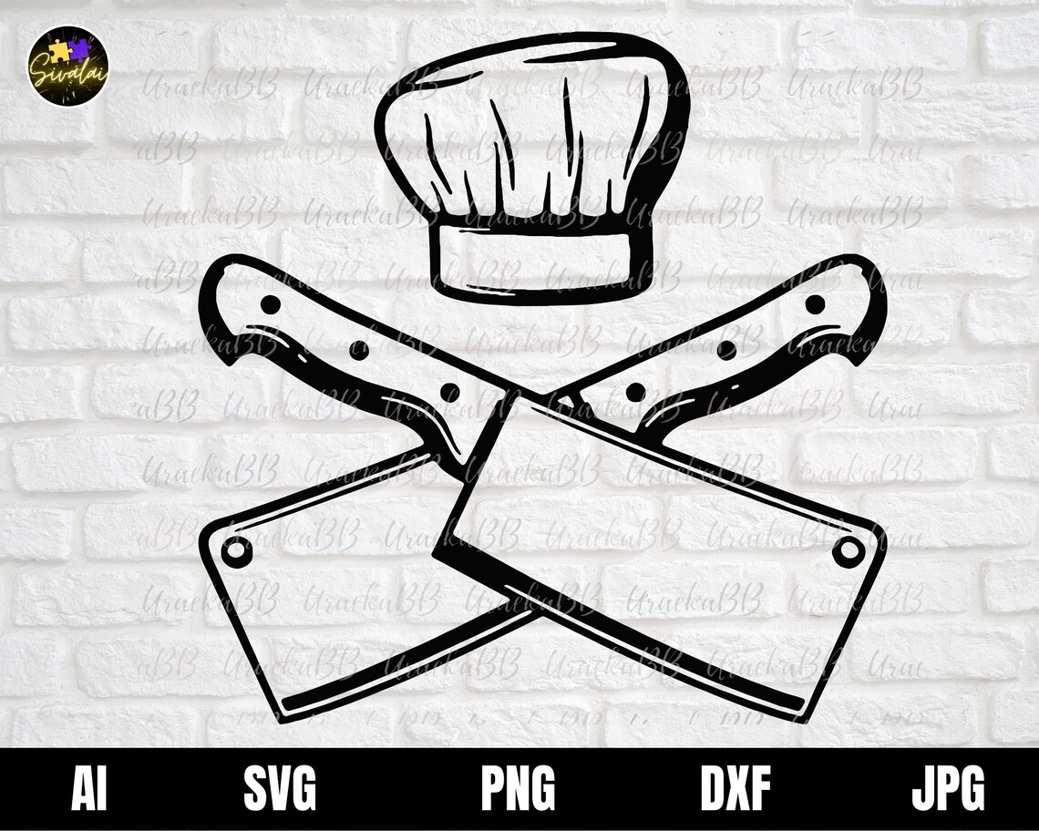 Meat Cleaver Svg Butcher Logo Svg Cleaver Svg Cleaver Cut | Etsy