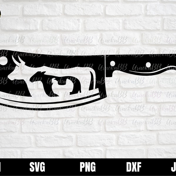Butcher Knife Svg - Etsy