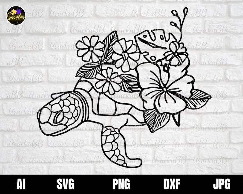 Turtle Flower Svg Sea Turtle Svg Turtle Svg Flower Sea - Etsy New Zealand