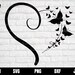 Butterflies Heart Svg, Butterfly Monogram Svg, Valentine Days Svg ...