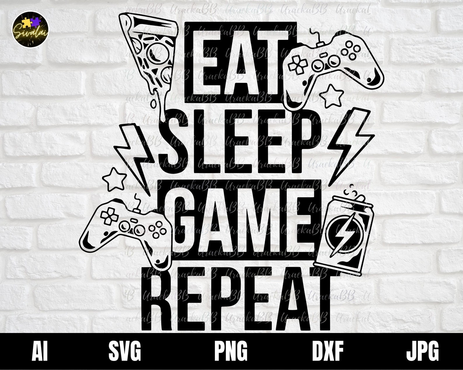 Eat Sleep Game Repeat SVG Gamer Svg Video Game Svg Game | Etsy