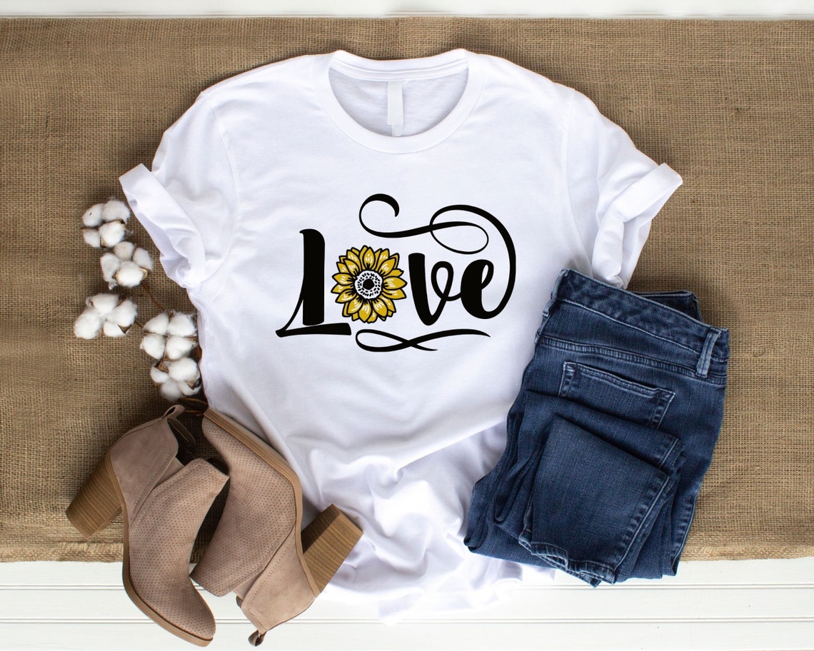 Sunflower Love Svg Sunflower Svg Sunflower Svg Flowers Svg | Etsy