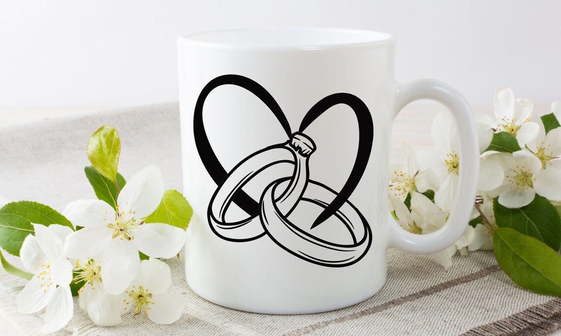 Heart Ring Svg Wedding Ring SVG Couple Rings SVG Wedding - Etsy