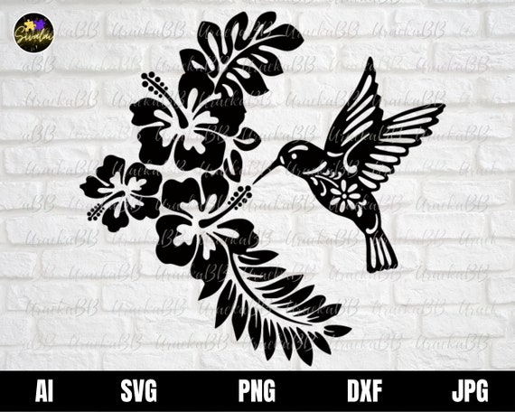 Hummingbird Flower Silhouette