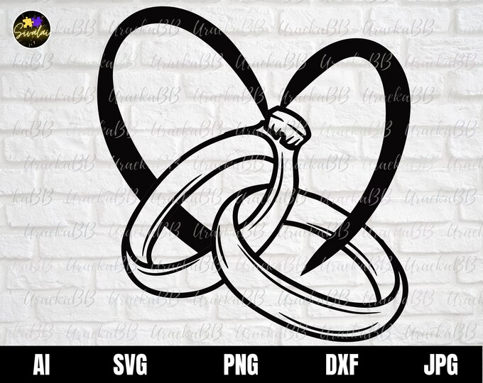 Couple Rings Svg, Heart Ring Svg, Wedding Ring Svg, Engagement Ring Svg ...