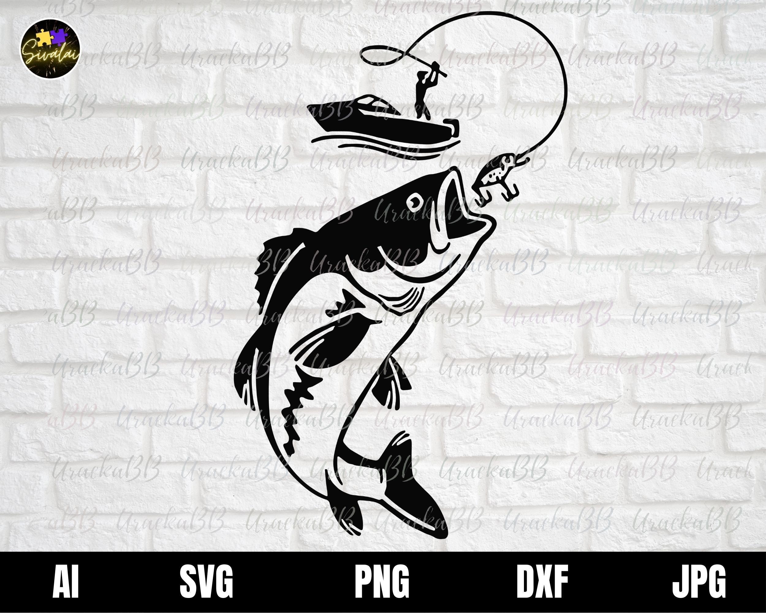 Fish Svg Fishing Svg Bass Fishing Svg Fish Hook Svg Bass - Etsy Canada